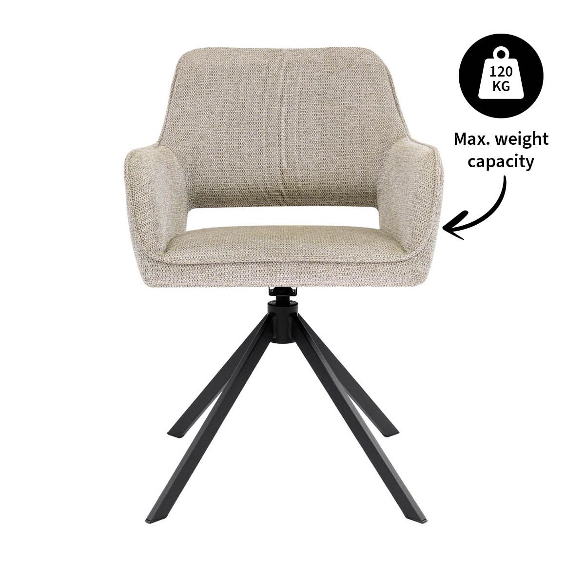 Kick draaistoel Pax - Taupe